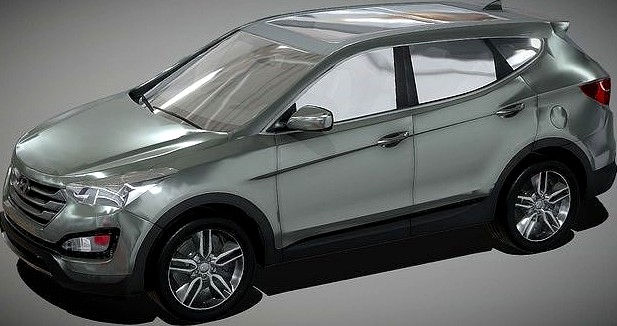 Hyundai Santa Fe SUV 3D Model