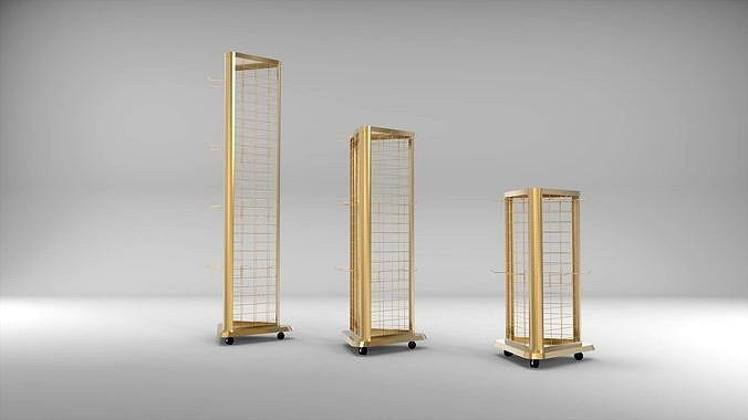 Trading racks with hooks - hanger shelf 3d model