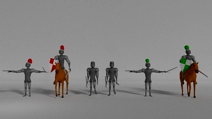Medieval Cavalry 3d model
