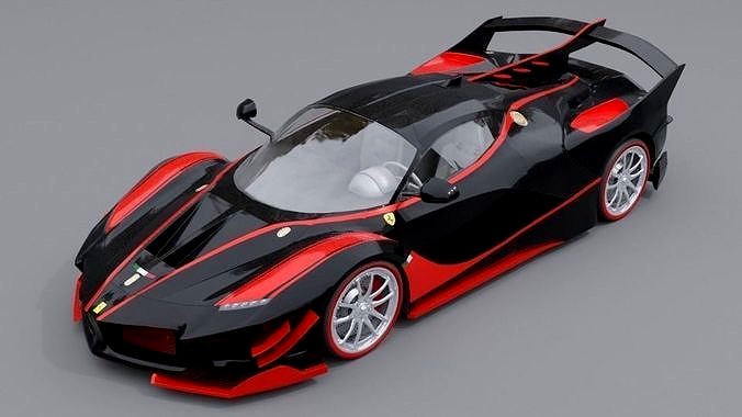 ferrari fxxk evo 2018 black 3d model