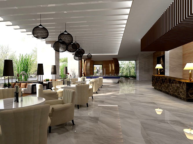 Simple style lobby 3d model