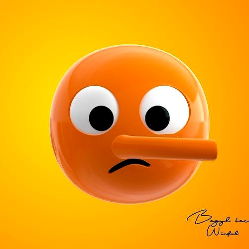 Emoji Lying Face 3d model