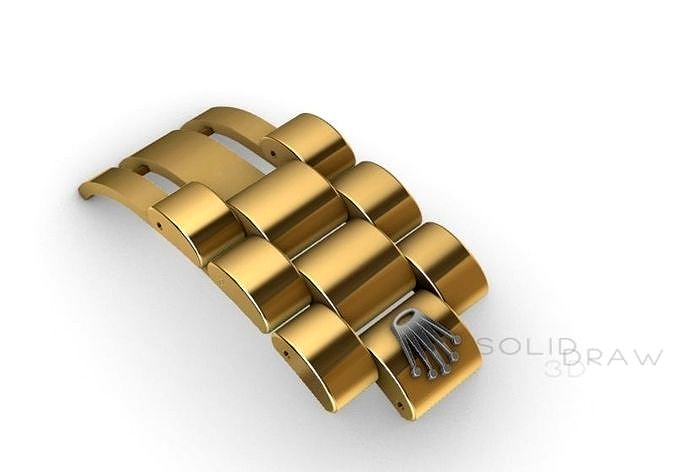 Chain bracelet clasp rolex printable 3d design | 3D model