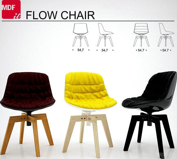 MDF Italia - FLOW CHAIR 3d model