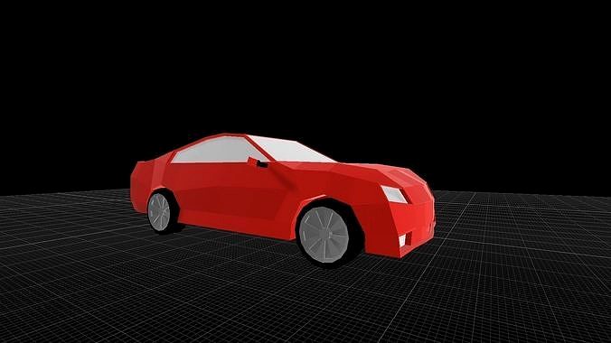 Low poly car 3d model