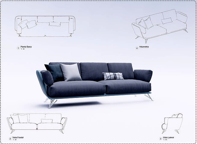 Sofa King Revit High Quality 3D models