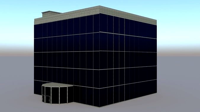 5 storey Glass Building 3d model