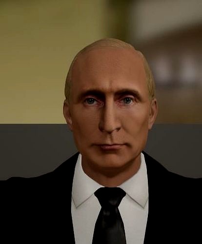 Vladimir Putin Full Body T-Pose 3d model