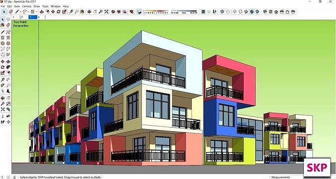 Sketchup kindergarten B7 3d model