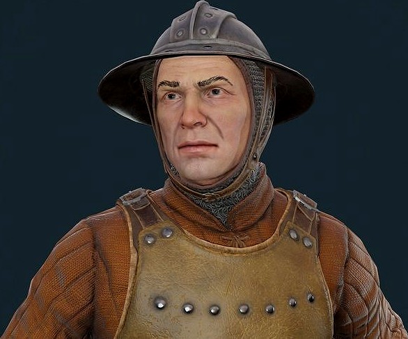 Medieval Knight Sergeant Low-poly 3d model