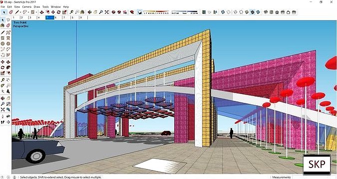 Sketchup Entrance gate B5 3d model