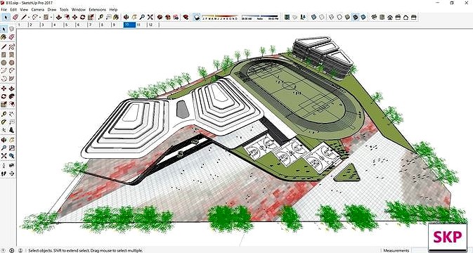 Sketchup College building B10 3d model