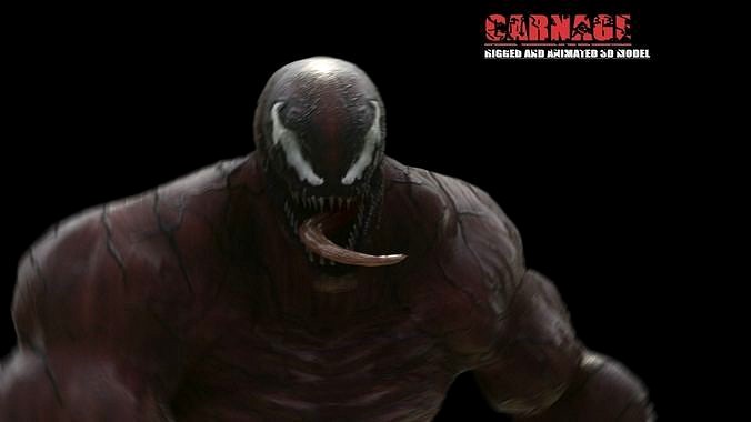 Carnage Rigged And Animated 3d model