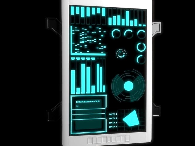 Sci-Fi Interface Table 3d model