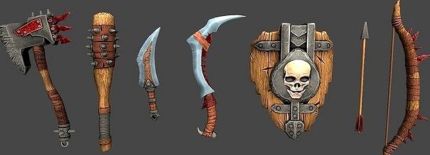 Orc Weapon Pack 3d model