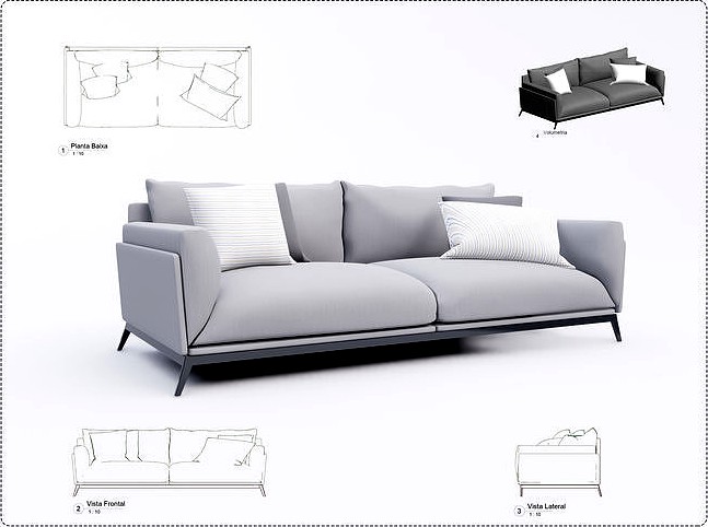 Sofa Revit High Quality 3D models