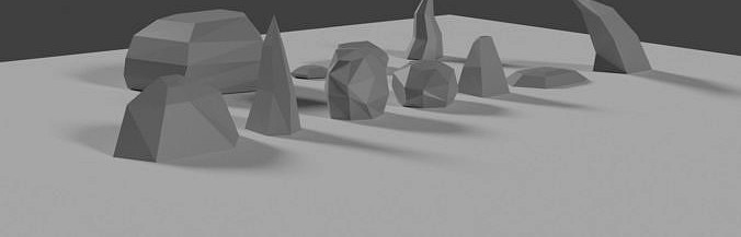 Low poly Rock 3d model