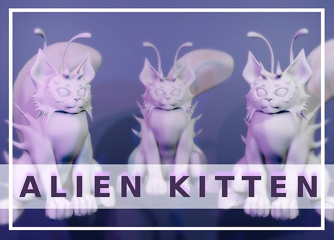 Alien Kitten | 3D model