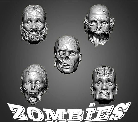 Zombies Heads | 3D model