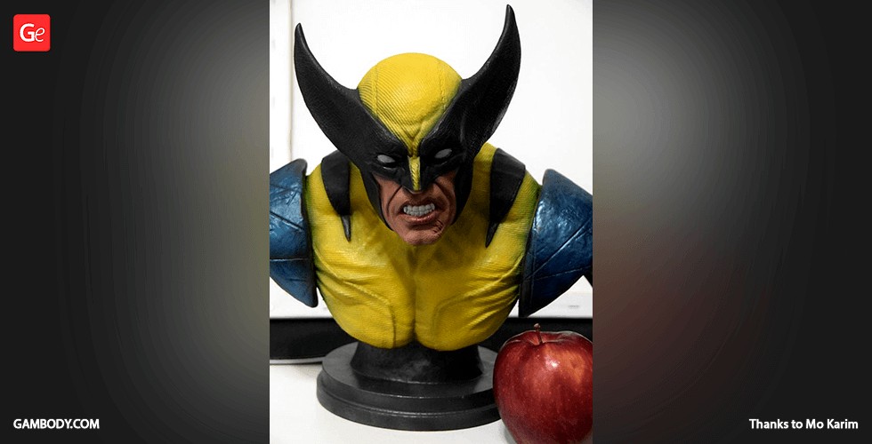 Wolverine Bust 3D Printing Figurine | Assembly model