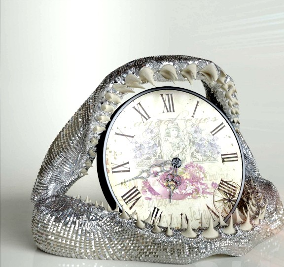 shark jaw clock 3d model