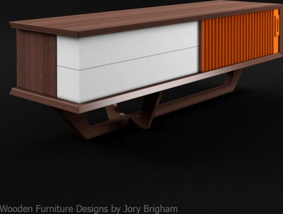 Wooden Furniture Designs by Jory Brigham 3D Model