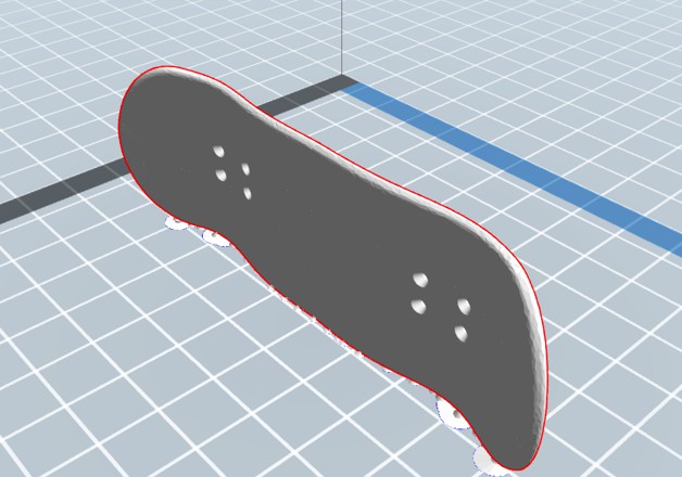 Pro Fingerboard (with supports, 34mm) 3d model