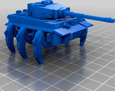 tiger tank walker 3d model