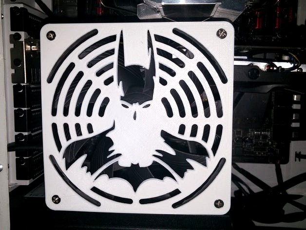 BatFan!! Batman 120mm Fan Grill! by scootnfast 3d model