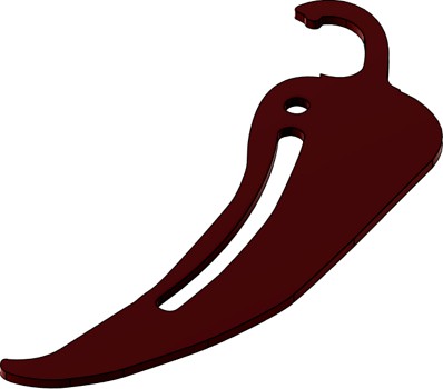 Chilli tag for planter 6cm 3d model