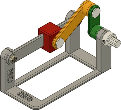 M50 model : reciprocating slider crank 3d