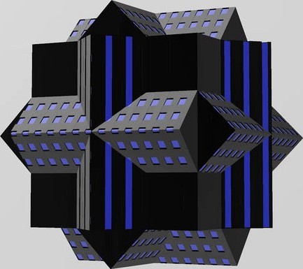 Multi-Material Ultra Cube 3d model