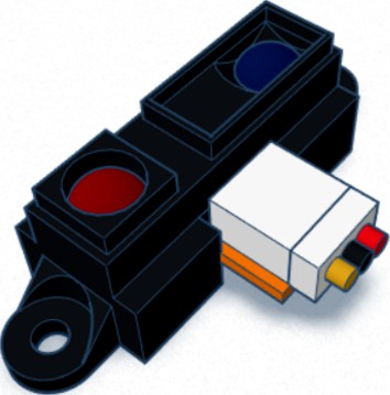 Sharp GP2Y0A21YK distance sensor 3d model