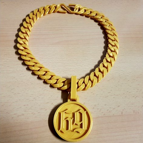 6IX9INE Necklace Spinning Chain 3d model