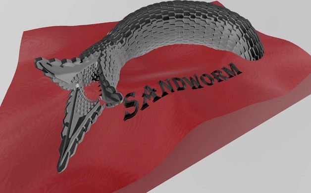 Multi-Material Dune Sandworm 3d model