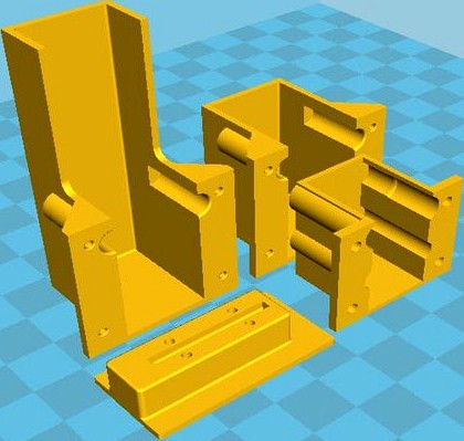 RC Plane - landing gear Base 3d model