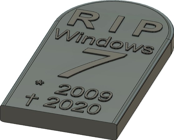 RIP Windows 7 3d model