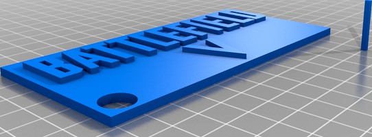 Battlefield V Logo Keychain 3d model