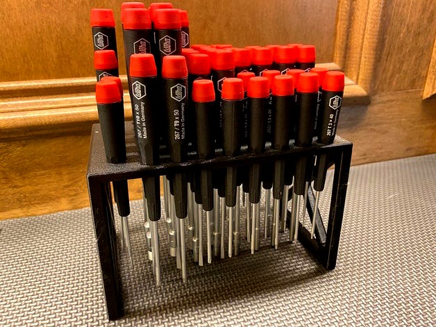 Wiha precision screwdriver bench top stand (52 positions) 3d model