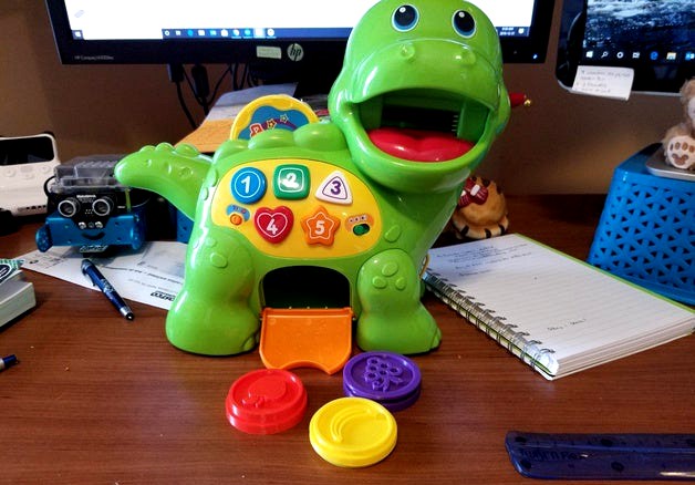 Vtech Dinosaur chomp and count dino replacement coins 3d model