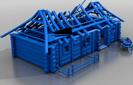 old shack - tnt - terrain 3d model