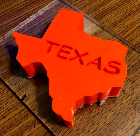 3D Printed Texas - Everything is bigger and better in Texas, right? model