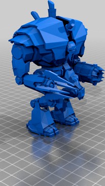 Decimator helbrute - chaos - tm - low poly 3d model