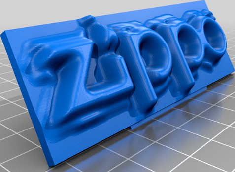 Zippo Logo Display Sign 3d model