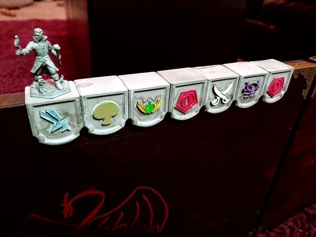 RPG Initiative Tracker / GM Screen Hangers 3d model