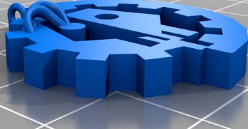 Adaptus Mechanicus Symbol and Pendant 3d model