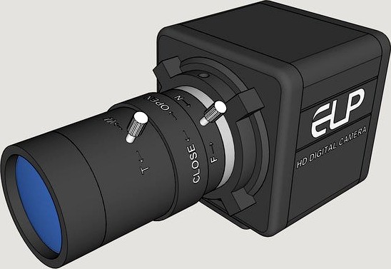ELP HD Digital Camera (5-50mm lens) 3d model