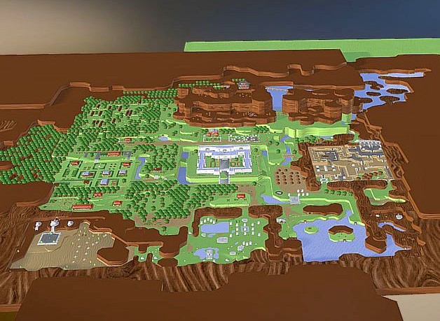 Zelda LTTP world map 3d model