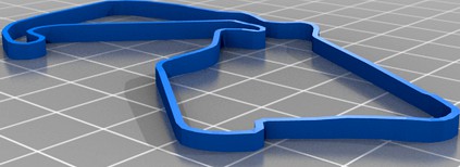 Silverstone Grand Prix Circuit with elevation 3d model