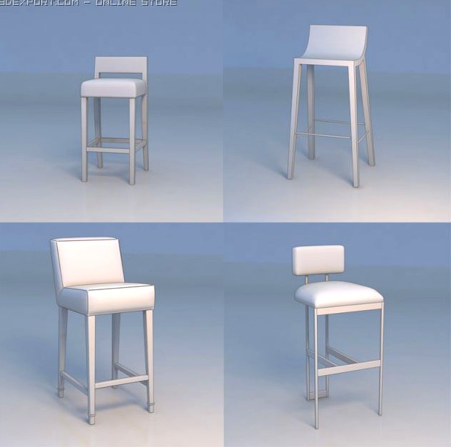 Bar stool chair 3D Model